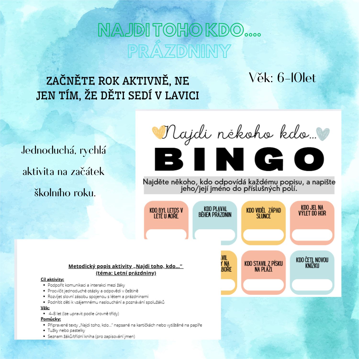 Najdi toho, kdo ... PRÁZDNINY - Občanská výchova | UčiteléUčitelům.cz